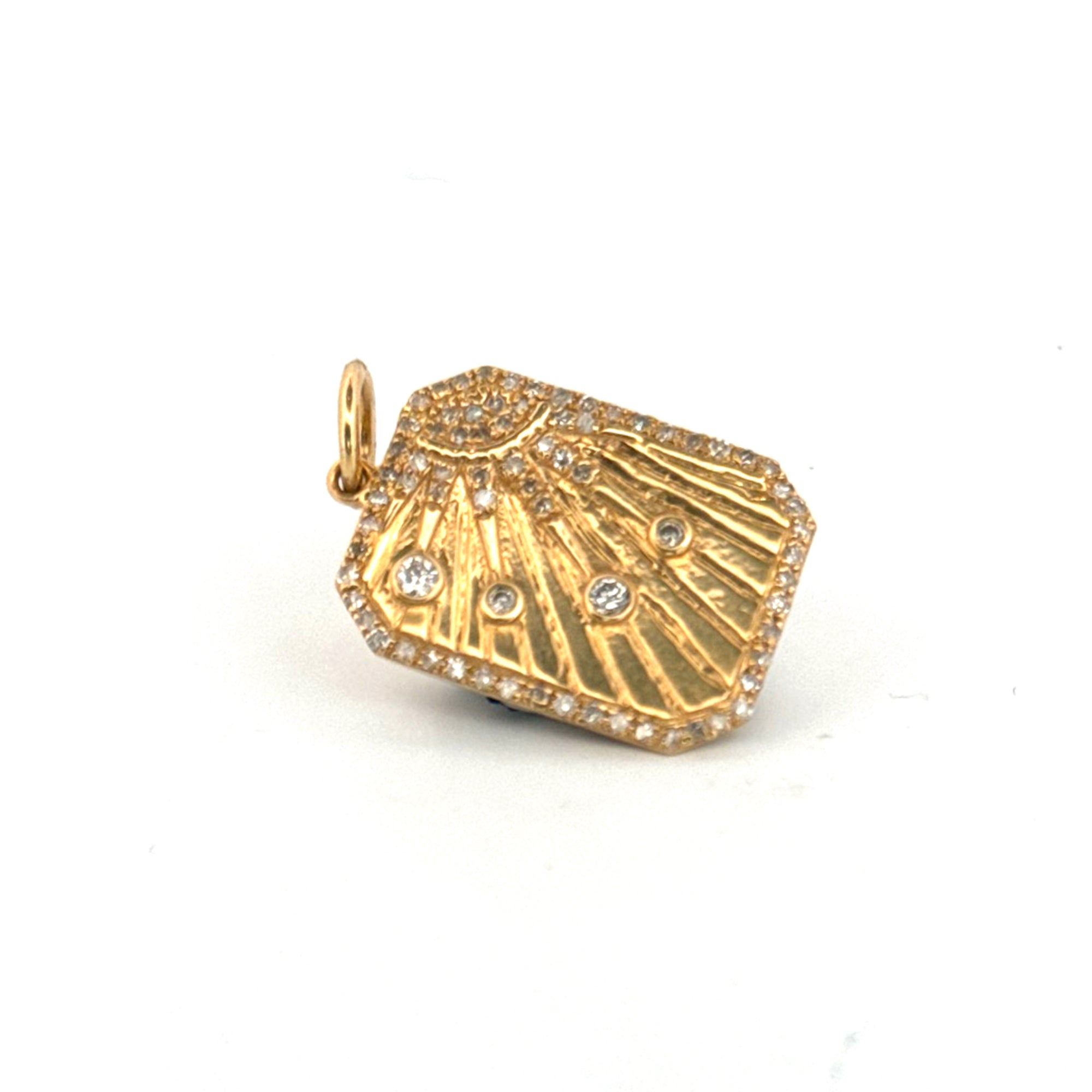 Diamond Sun Tag Pendant